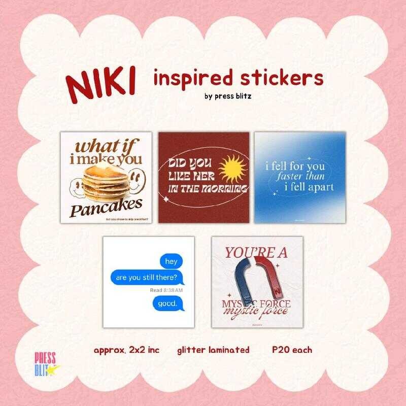 NIKI Inspired STICKERS Buzz Tour In Manila Anik-Anik | Shopee Philippines