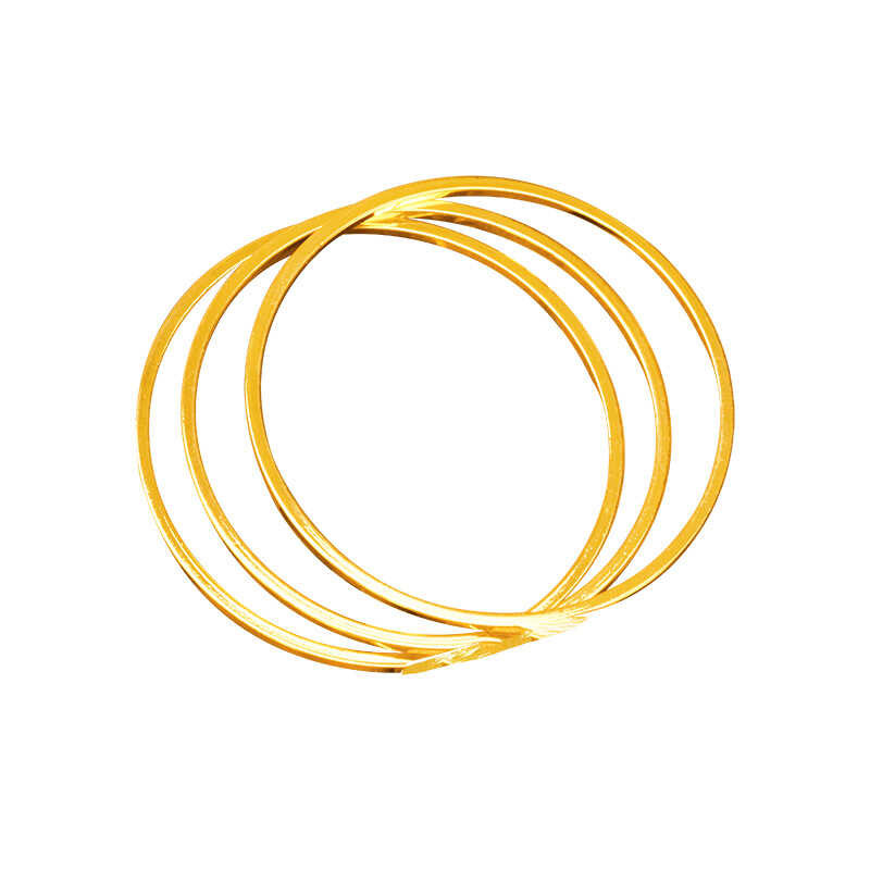 Women's Smooth Shajin Plain Ring Bracelet Closed End Imitation Jewelry ...