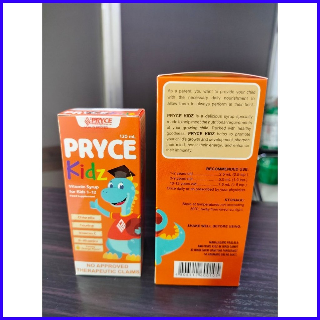 PRYCE KIDZ 250ML / 120mL Syrup ( Vitamins for 1-12 year old kids ...