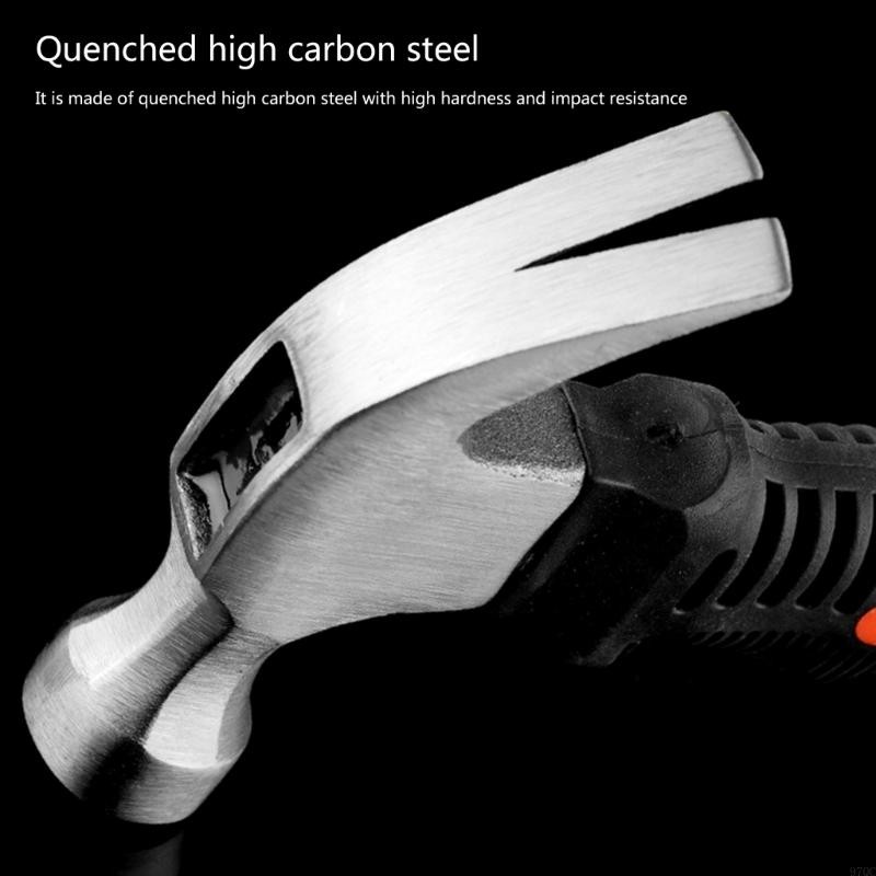 Mini Claw Hand Tool Hammer Portable Small Claw Hammer 8 oz Rubber Grip ...