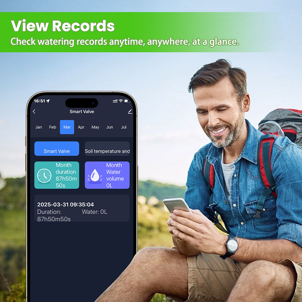 WiFi Solar-powered Smart Water Valve Remote Control via APP Precise ...