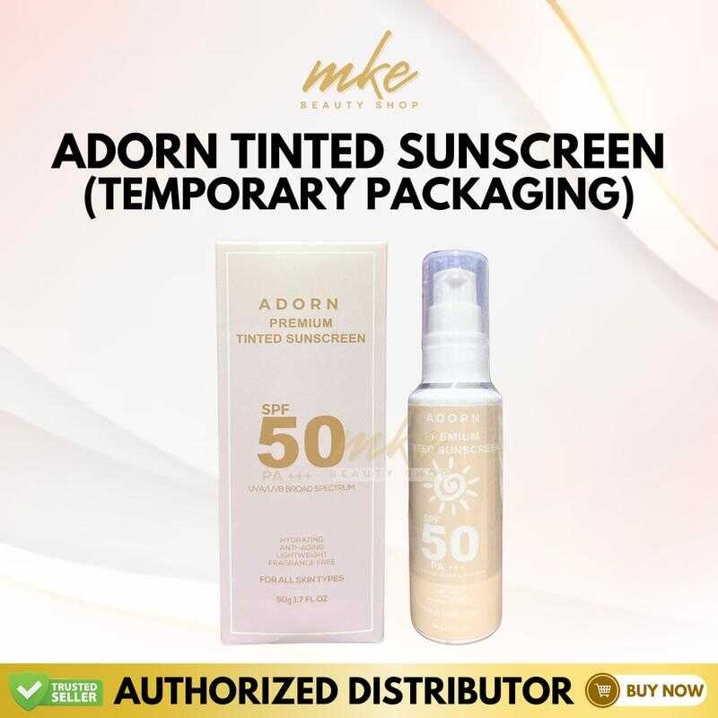ADORN PREMIUM TINTED SUNSCREEN SPF 50+++ (Temporary Packaging) | Shopee ...