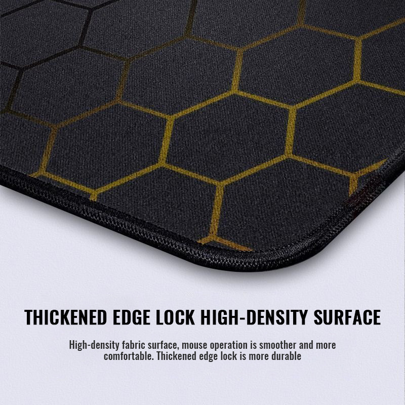 Zeus X-18 Desk Mat Black Gold Honeycomb Technology Extended Gaming ...