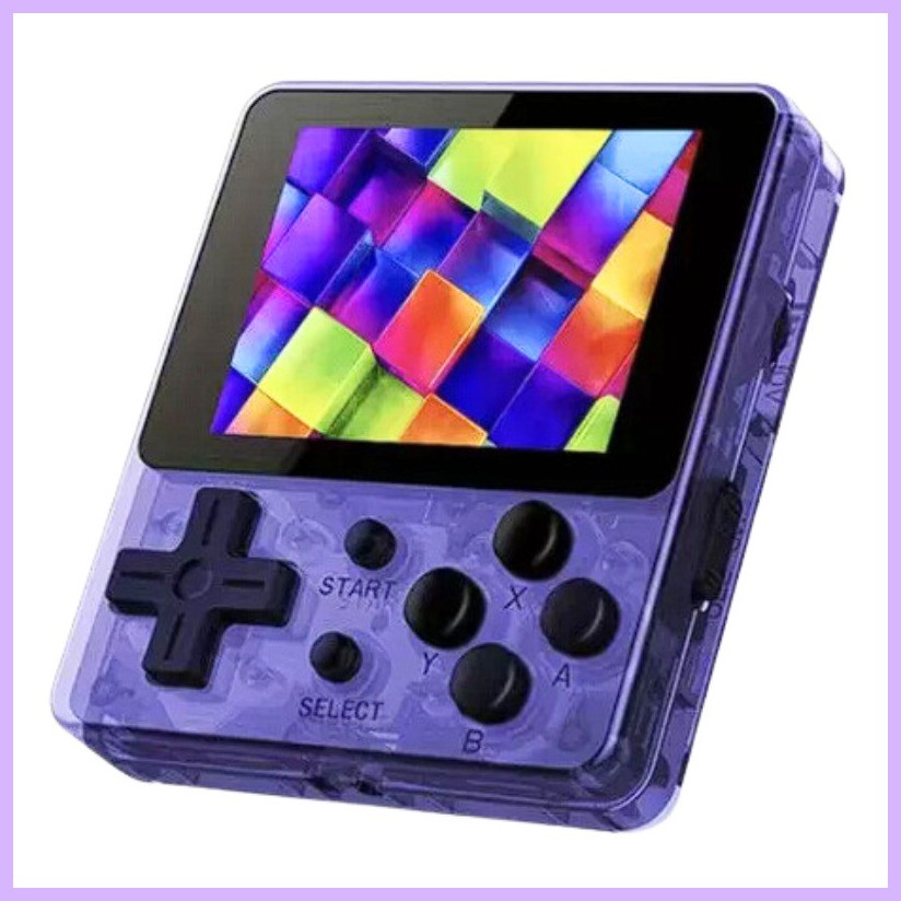 Mini 8-bit Retro Handheld || Transparent Violet and Transparent Black ...