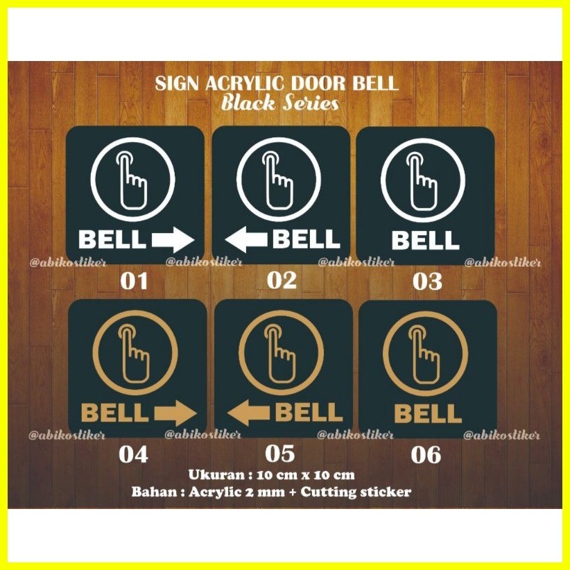 Acrylic DOOR Sticker Sign - DOOR Bell - DOOR Bell Signage Cafe / Home ...