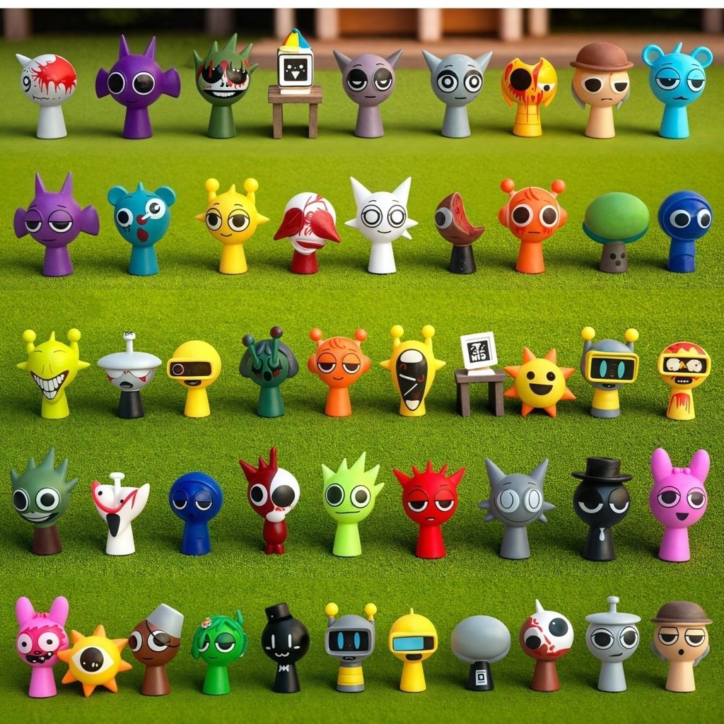 Full Set Rhythm Box Sprunki Hand-Made Music Box Game Peripheral Model ...
