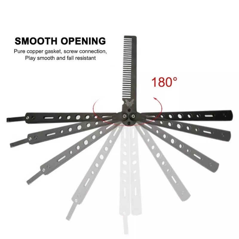 Foldable Butterfly Comb Training Practice Combs Stainless Steel Fast ...