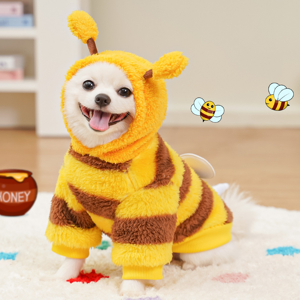 27Pets Size XS-XXL Dog Bee Costume Soft Cat Holiday Cosplay Warm ...