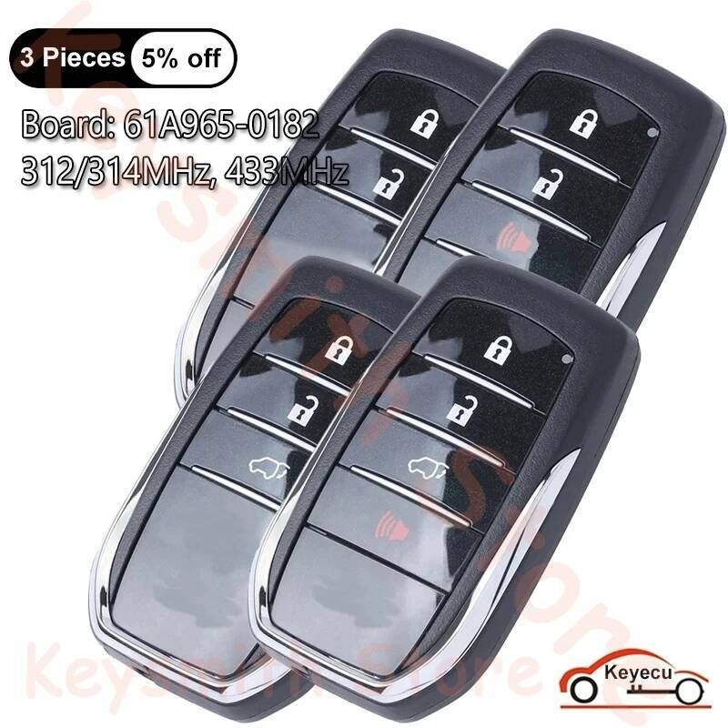 4 KEYECU Buttons 312MHz 433MHz for Toyota Hilux SRV 4X4 Fortuner SW4 ...