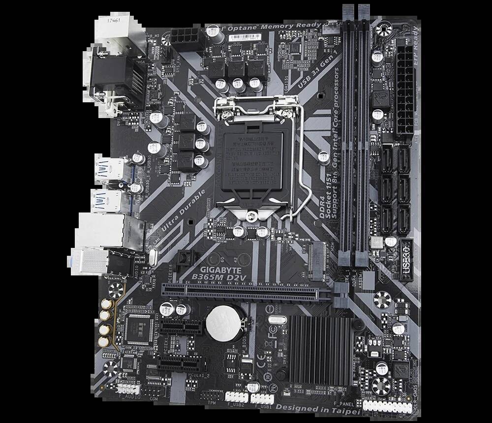 B365M GIGABYTE D2V Micro ATX Intel B365 M.2 SSD New 32G Double Channel ...