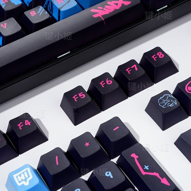 PBT Keycap Cherry Shimmering Jinx E-sports Game Personality ...