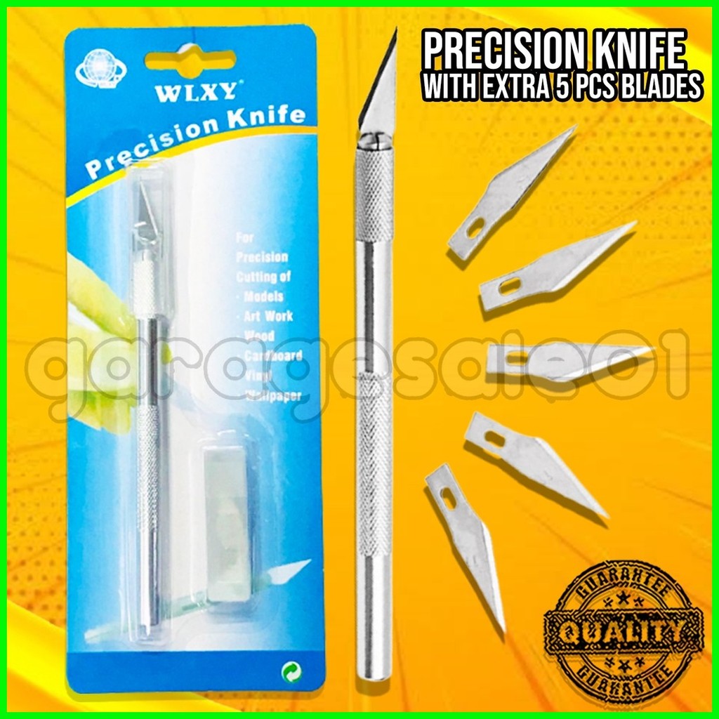 ⊕ Precision Knife / Pen-type Cutter With 5 Extra Blades | Shopee ...