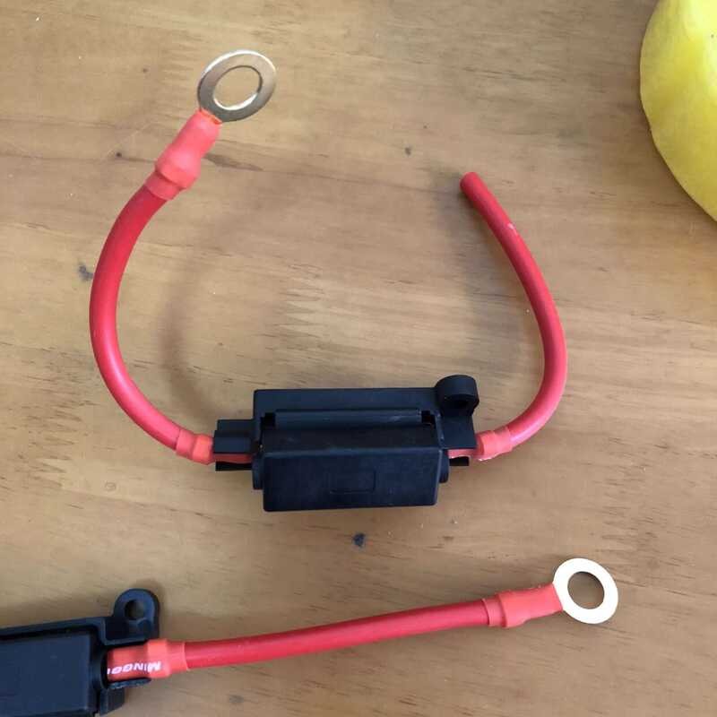 Parking with added 100A electric 110A air conditioning plug-in fuse box ...