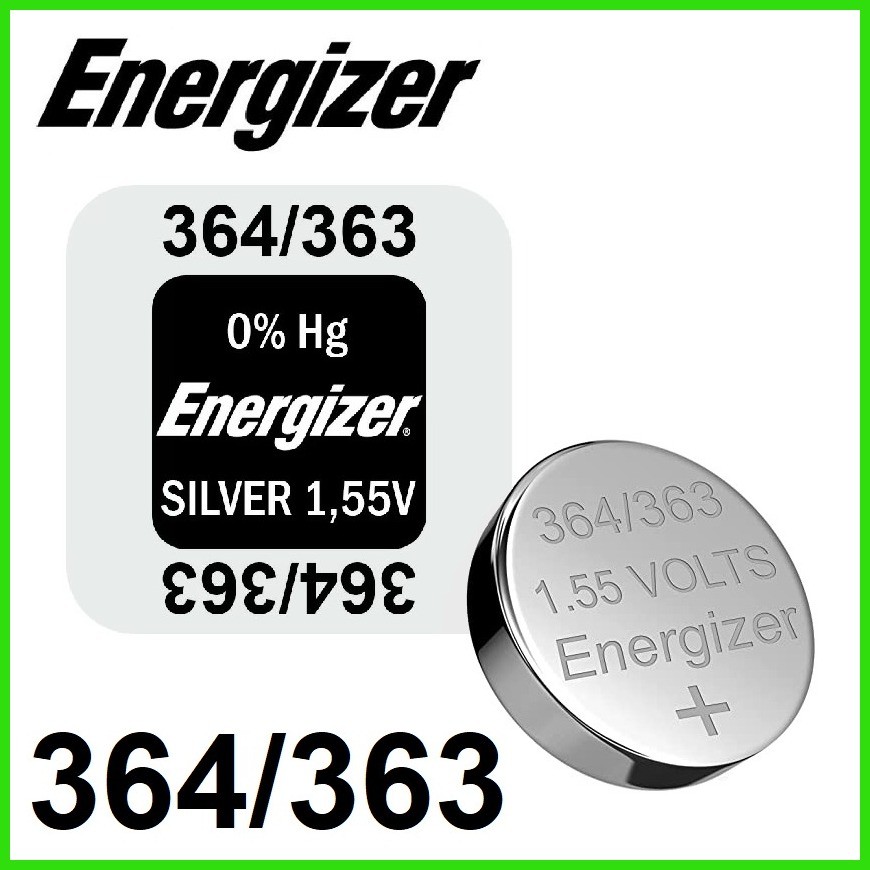 Energizer Silver 364 363 (1pc) 1.55v Silver Oxide Button Cell Battery ...