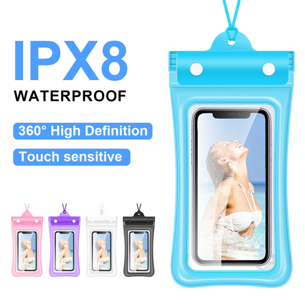 Mobile phone waterproof bag sealed protective cover submersible ...