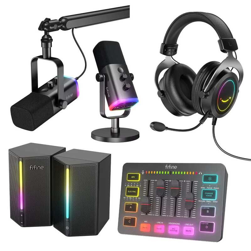 Fifine Grooving Blade XLR Dynamic Microphone Mic for Recording ...