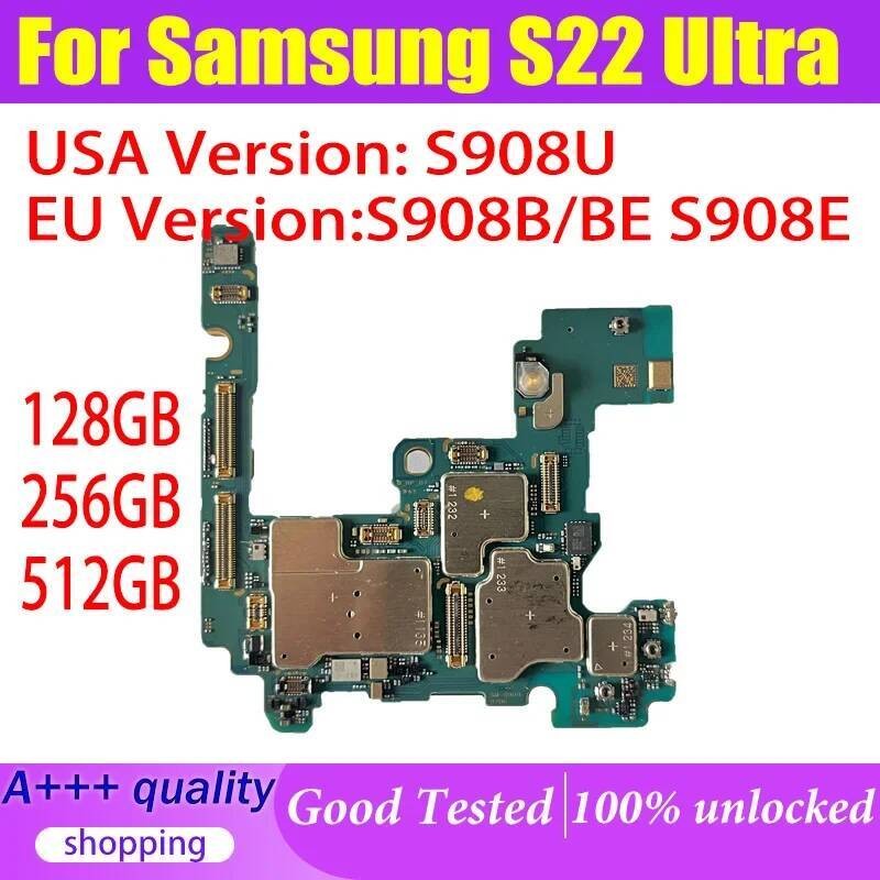 For Galaxy S22 Ultra S908B/BE S908E S908U Motoard Unlocked Main Board ...
