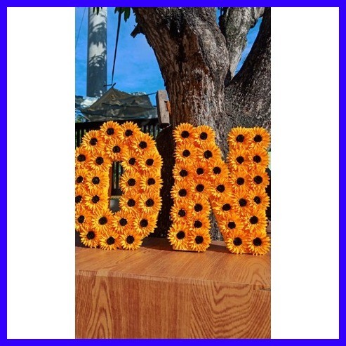 8-12inch Sunflower Letter Standee , Number Standee, Personalized ...