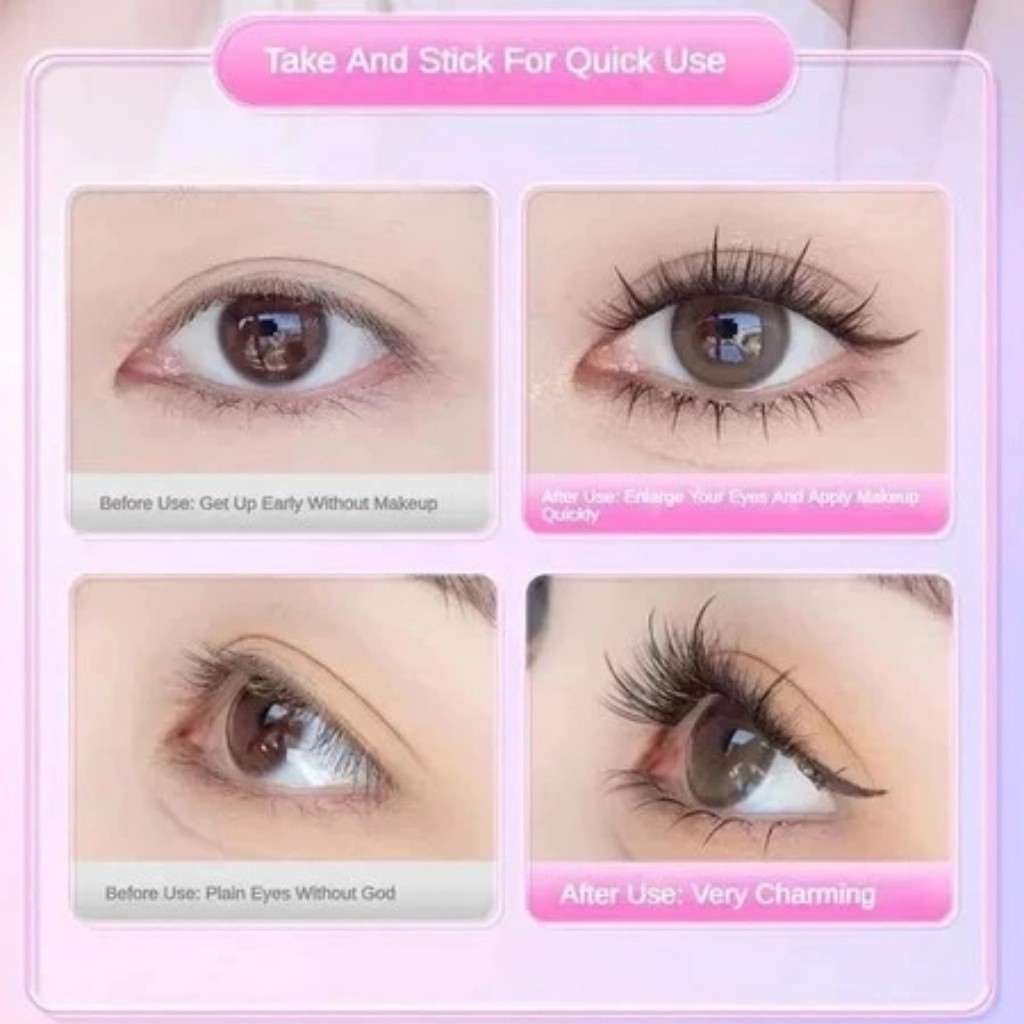【No Need Glue】 BQI 100-120 Cluster Self-Adhesive Lashes 10-12mm Lashes ...