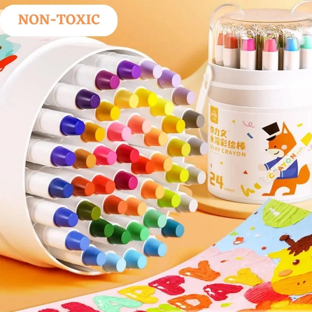 Colouring Painting silky crayon for kids 24/48 PCS Oil Pastel Drawing ...
