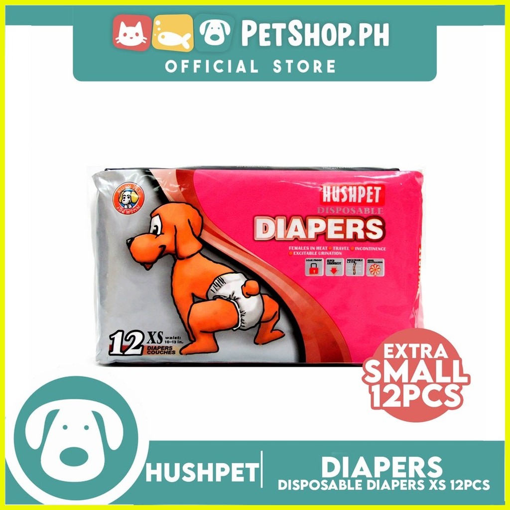 Hushpet Deluxe Disposable Dog Diapers 12pcs. (Extra Small) | Shopee ...