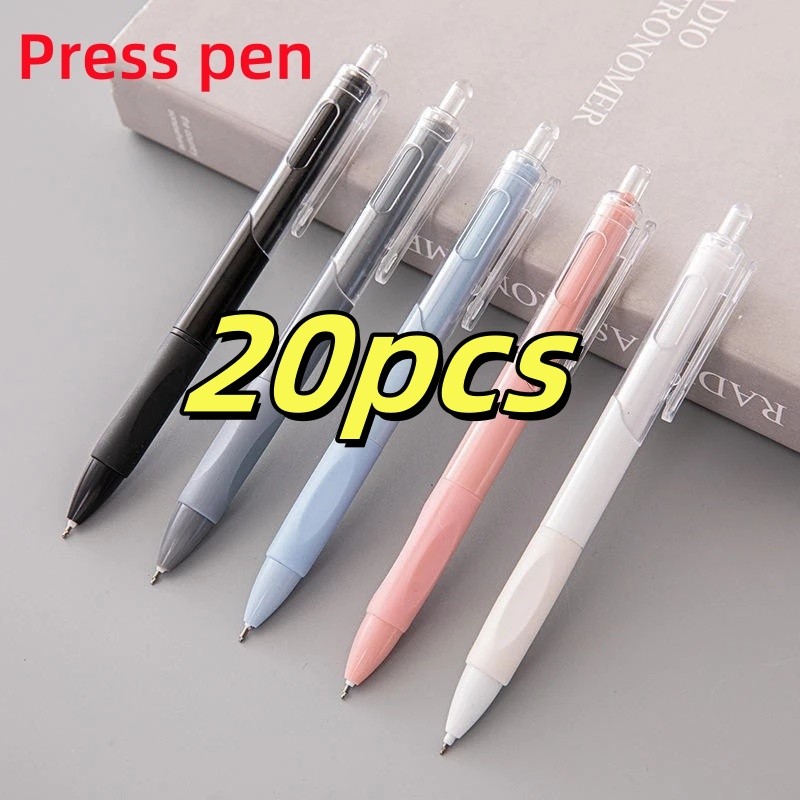 【COD】20pcs Press Pen 0.5mm Gel Pen Retractable Pen Black Ink Writing ...