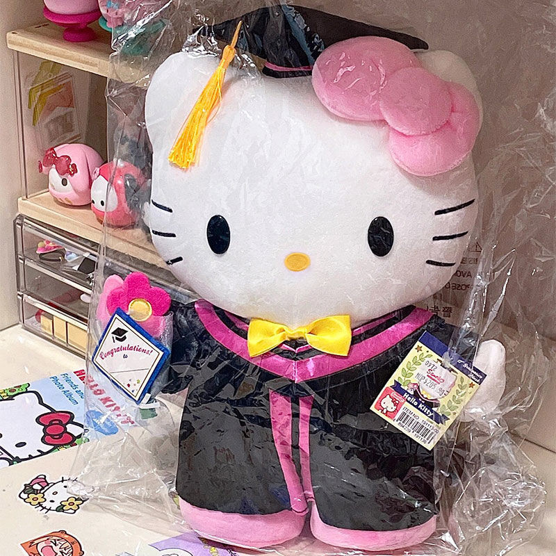 Graduation Gift Sanrio Plush Doll Kuromi Hello Kitty Bachelor Uniform ...