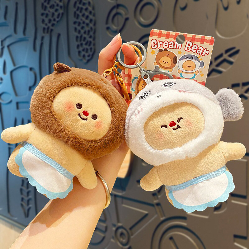 EverToner Cute Little Bear Keychain Cute Cartoon Bag Keychain Plush ...