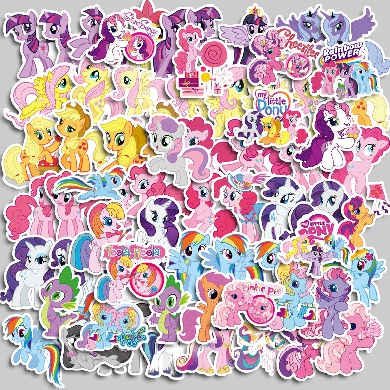 60PCS My Little Pony Stickers for Kids Girls DIY Laptop Phone Diary ...
