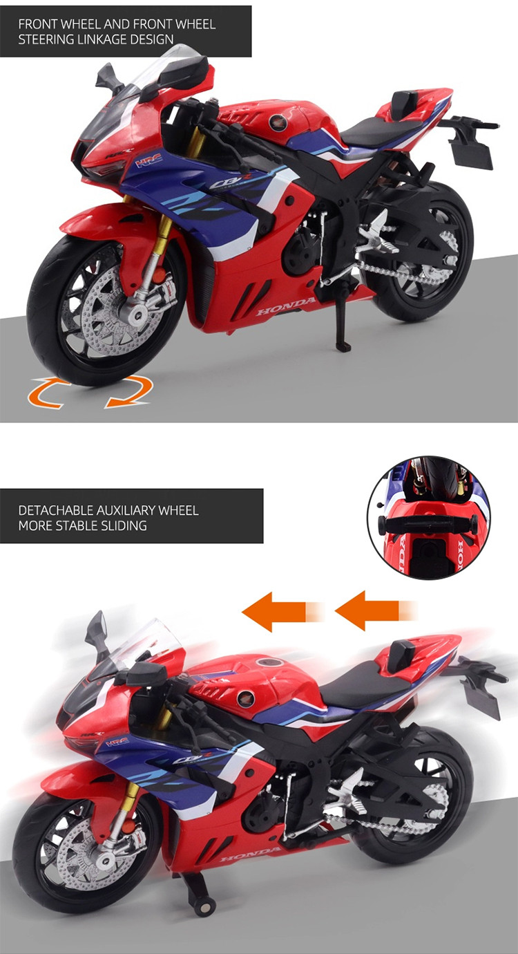 KLT 1:12 Honda CBR1000RR Fireblade Motorcycle Diecast Model Car Alloy ...