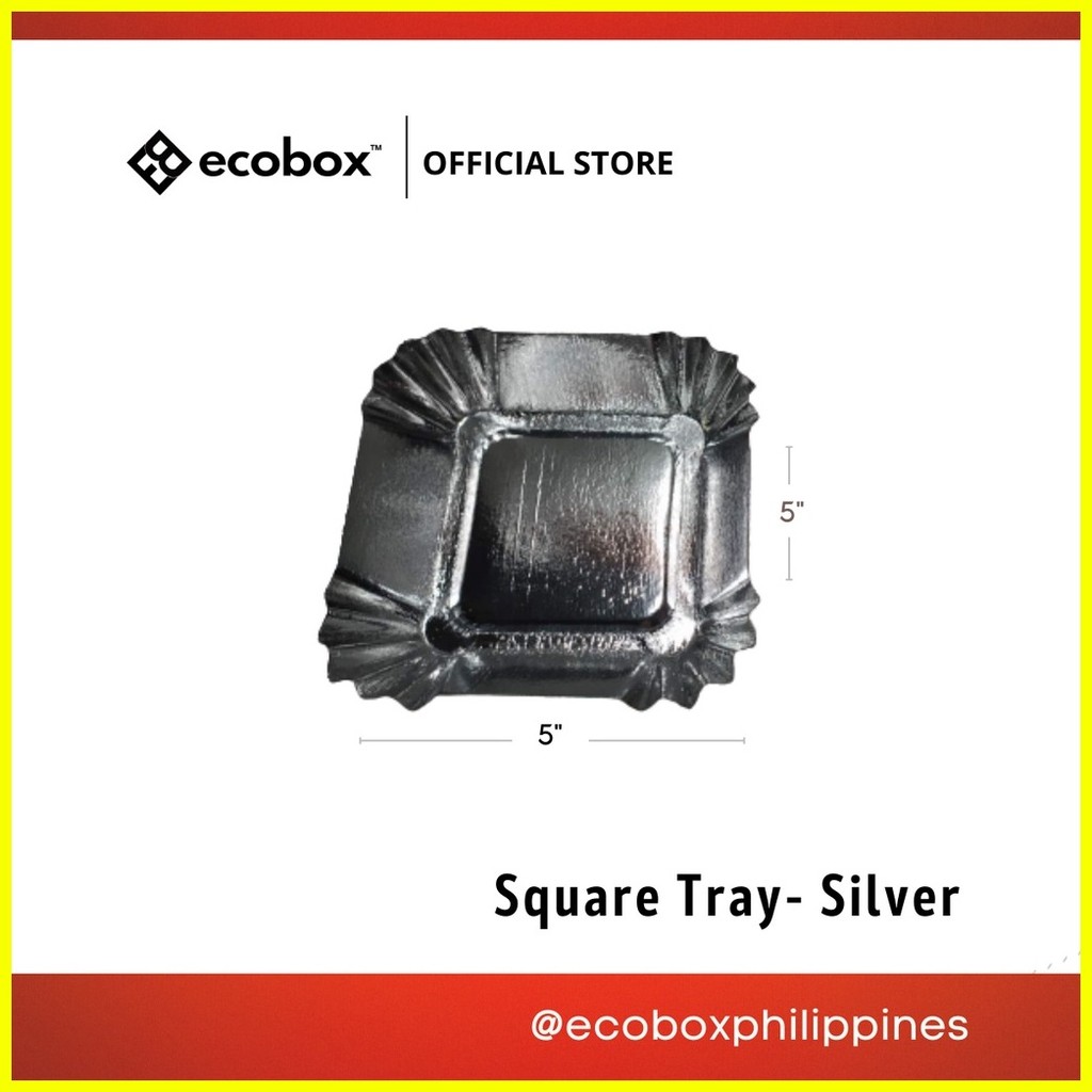 Ecobox Small Paper Plate, Paper Tray, 40pcs | Shopee Philippines