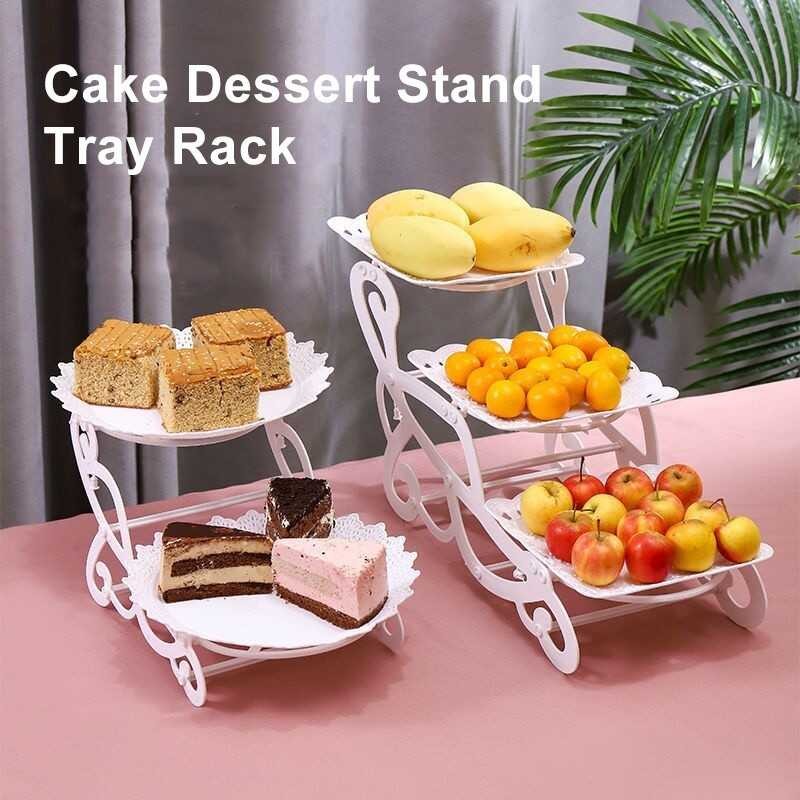 3-Tier Cupcake Stand Fruit Plate Cakes Desserts Fruits Snack Candy ...