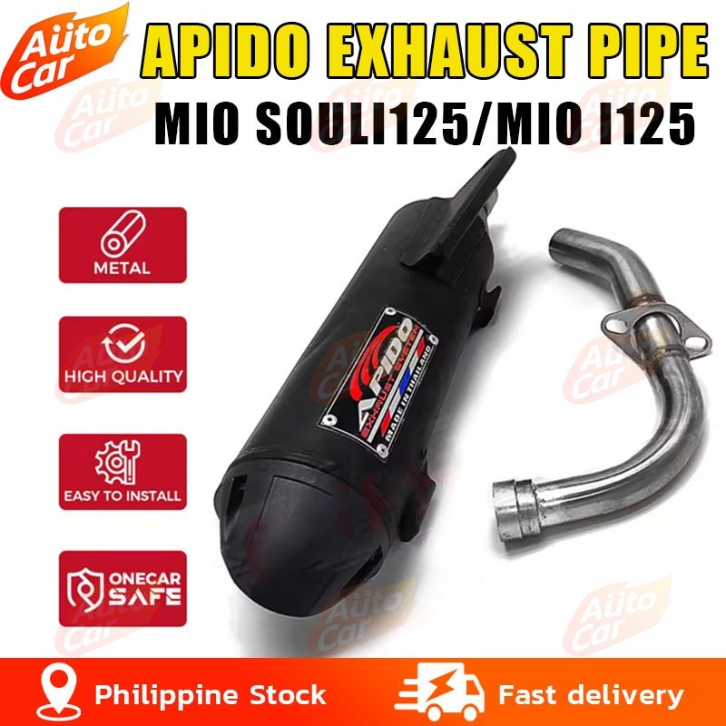 Apido Pipe For Mio Sporty V3 Pipe Muffler 1 Set Mio i125 /Soul i125 ...