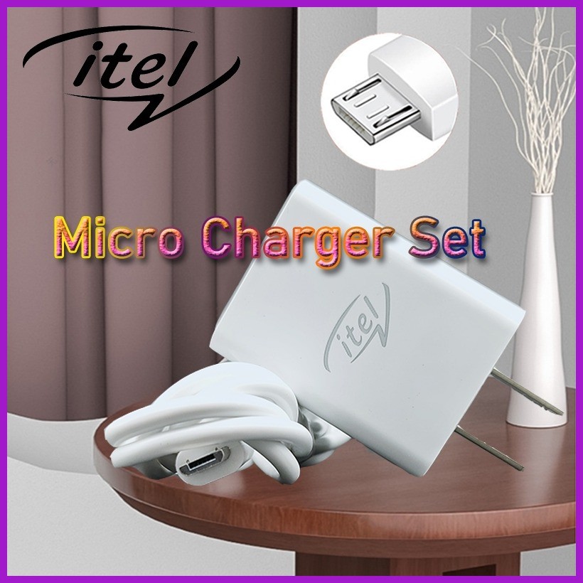 ☢ Itel Charger Original Fast Charger 2.1A Micro USB Cord For Android ...