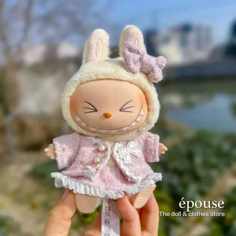Labubu Doll Clothes Chanel Style Dress 17cm Labubu Outfit Set Second ...