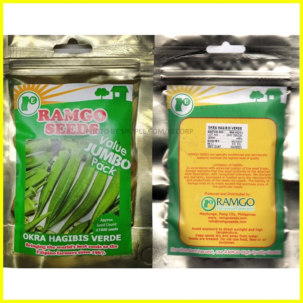 Ramgo JUMBO Pack Okra Seeds 1000 seeds KECORP_S1 | Shopee Philippines