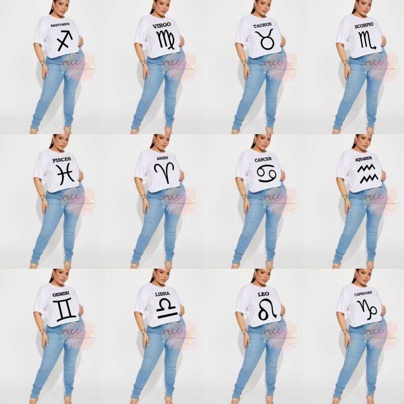PLUS SIZE Zodiac Signs CROP TOP | Shopee Philippines
