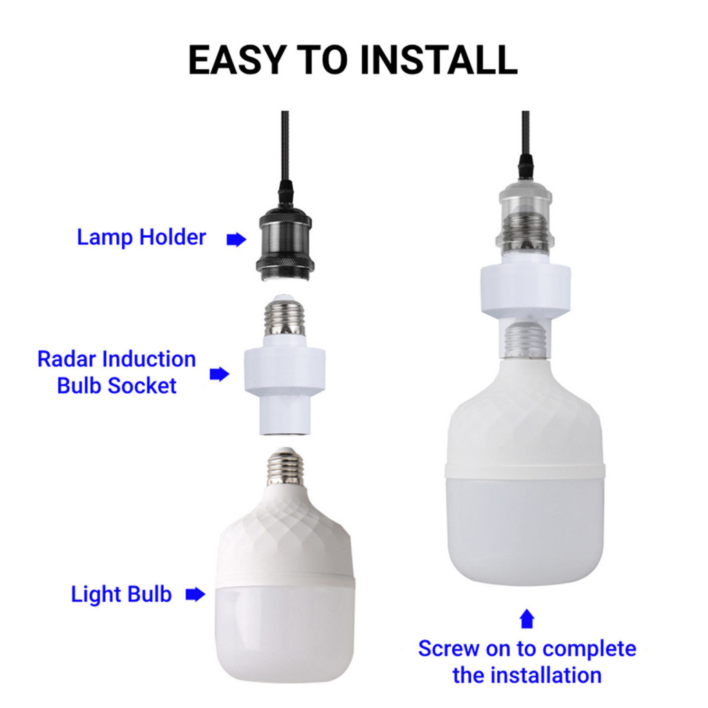 E27 Human Sensing Lamp Holder Automatic Switch Lamp Holder With Radar ...