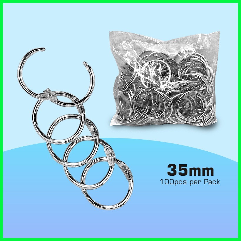 Ring binder metal binding 35mm (100pcs) | Shopee Philippines