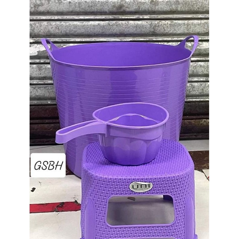 3 in 1 Set Big Bucket ( Timba ) Dipper ( Tabo ) and Stool Chair ...