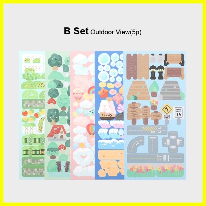 Daiso Korea New Interior, Scenery Deco Stickers /Toploader Deco Sticker ...