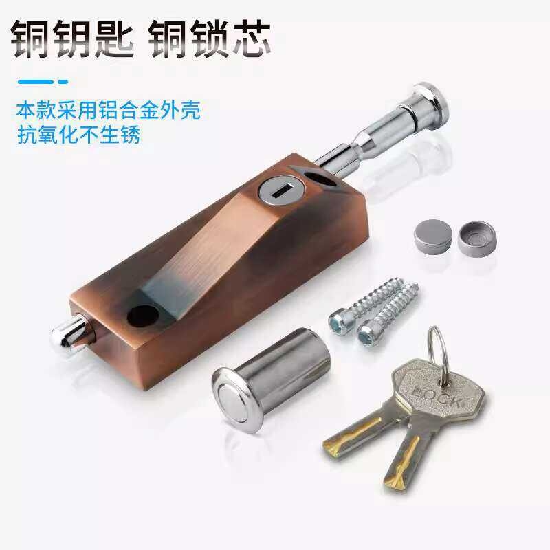 Glass door wooden revolving framed lock, glass sliding aluminum alloy ...