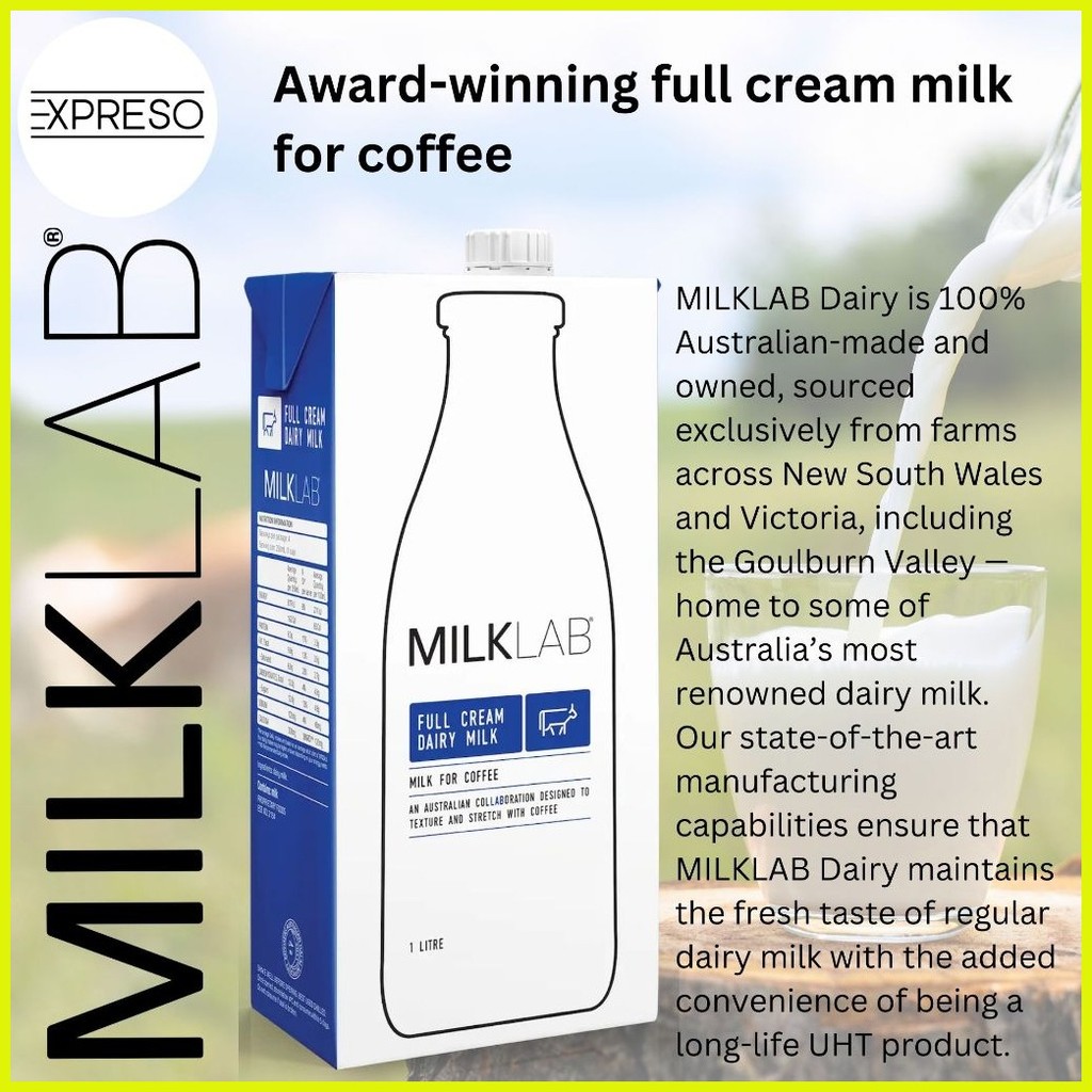 MilkLab Full Cream Dairy Milk 1 Liter UHT - Award-winning full cream ...