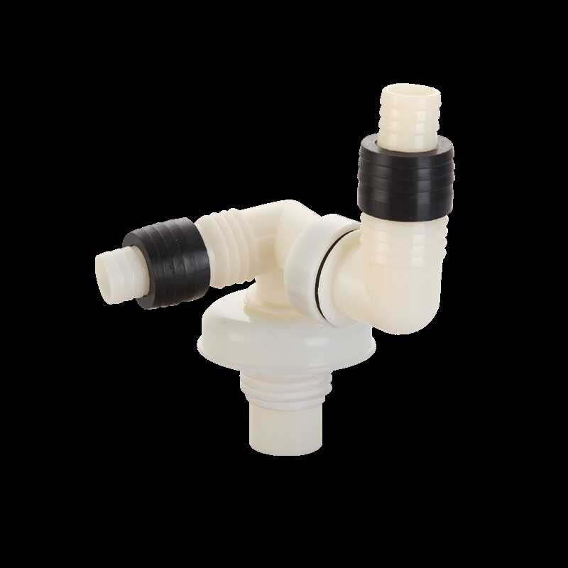 pipe drainage PVC rotatable tee double elbow basin floor drain mop pool ...