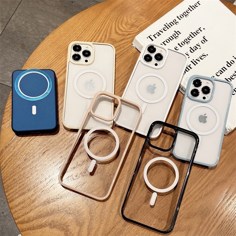 Ultra Clear Built-in Magnetic Circle Soft Casing Phone Case Compatible ...