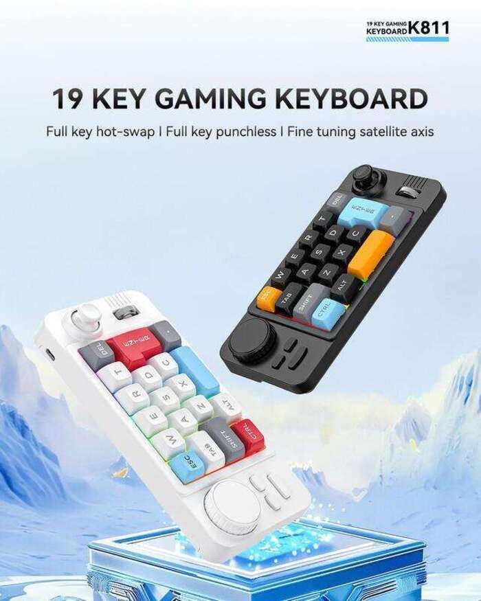 JOMAA Programmable Wired Mechanical Keyboard with Volume Scroll Wheel ...
