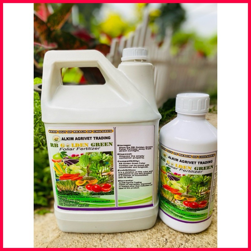 ∆ New Stocks RB Golden Green Foliar Fertilizer 5 Liters (1 Gallon and 1 ...