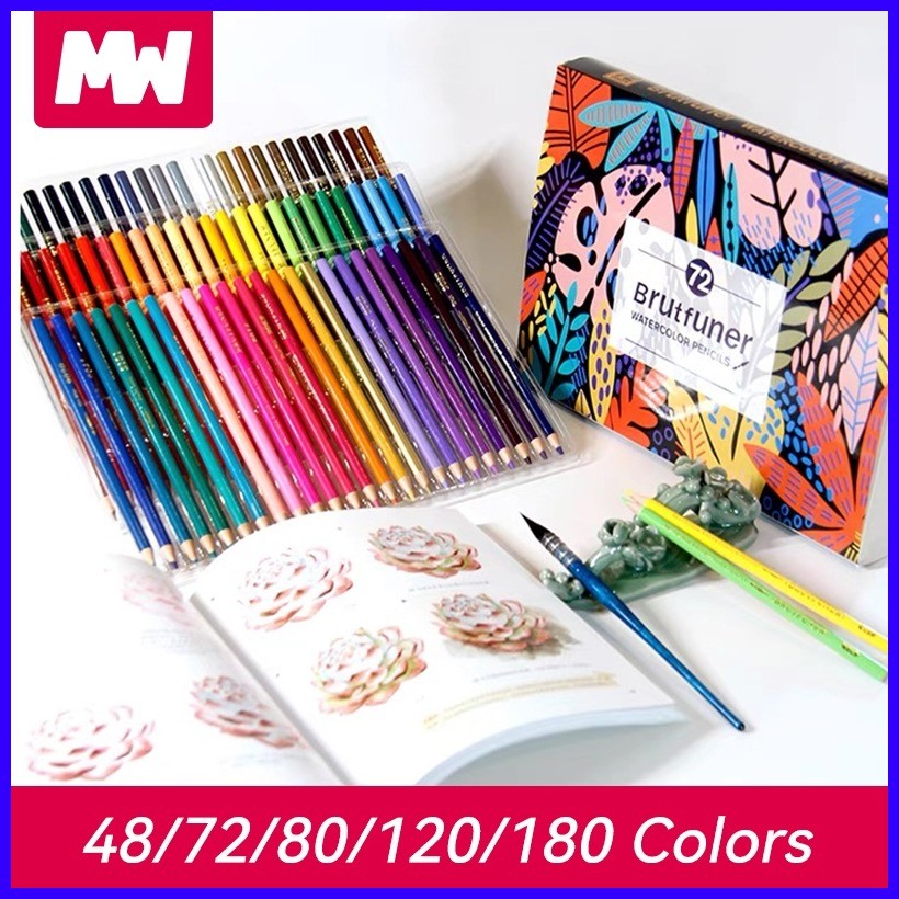 MW Brutfuner 48/72/80/120/180 Color Pencil Set Oily Colored Pencils ...