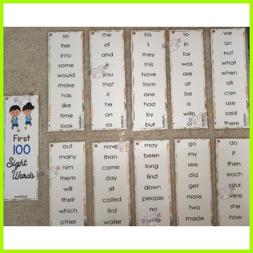 [COD] Educational First 100 Sight Words Strips for Kids | Laminated ...