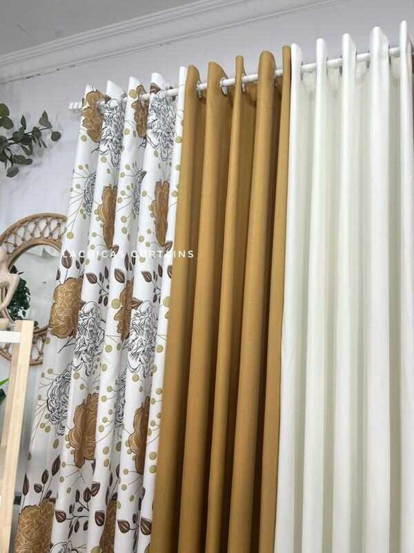 Per Pc Fresh Minimalist Print Camella Brown - Plain Wood Modern Home ...